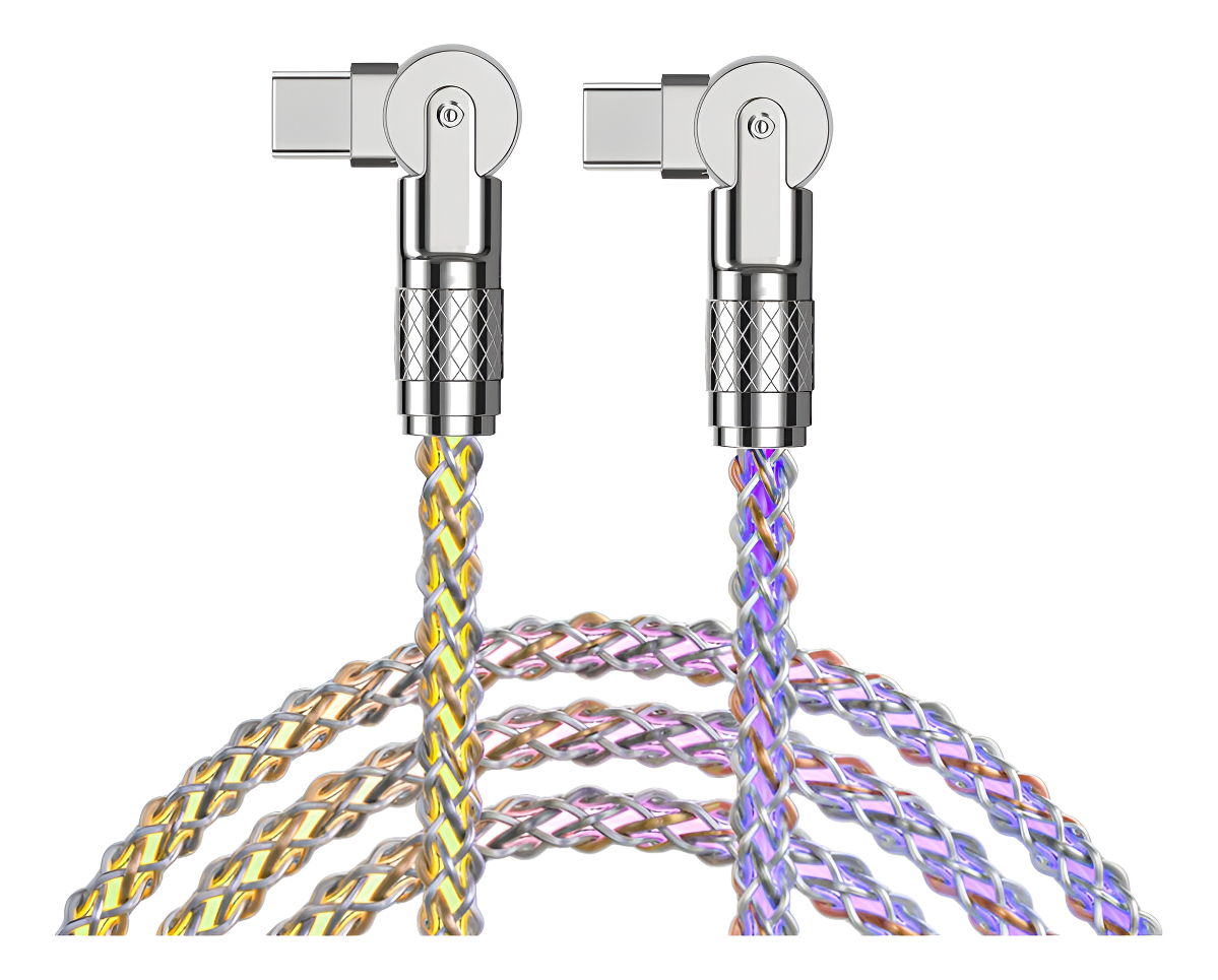 Cable Tipo C A Tipo C Con Rgb 100w Largo 1m Hasta 10gbps – RMS-ENLINEA